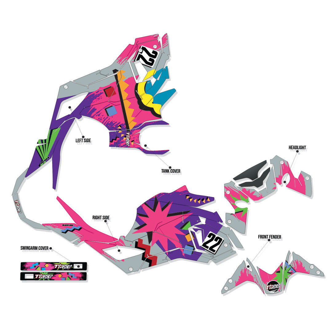 Grom 2017-2020 90s Aesthetic (Gray) Theme – SEVENTY SEVEN DECALS LLC