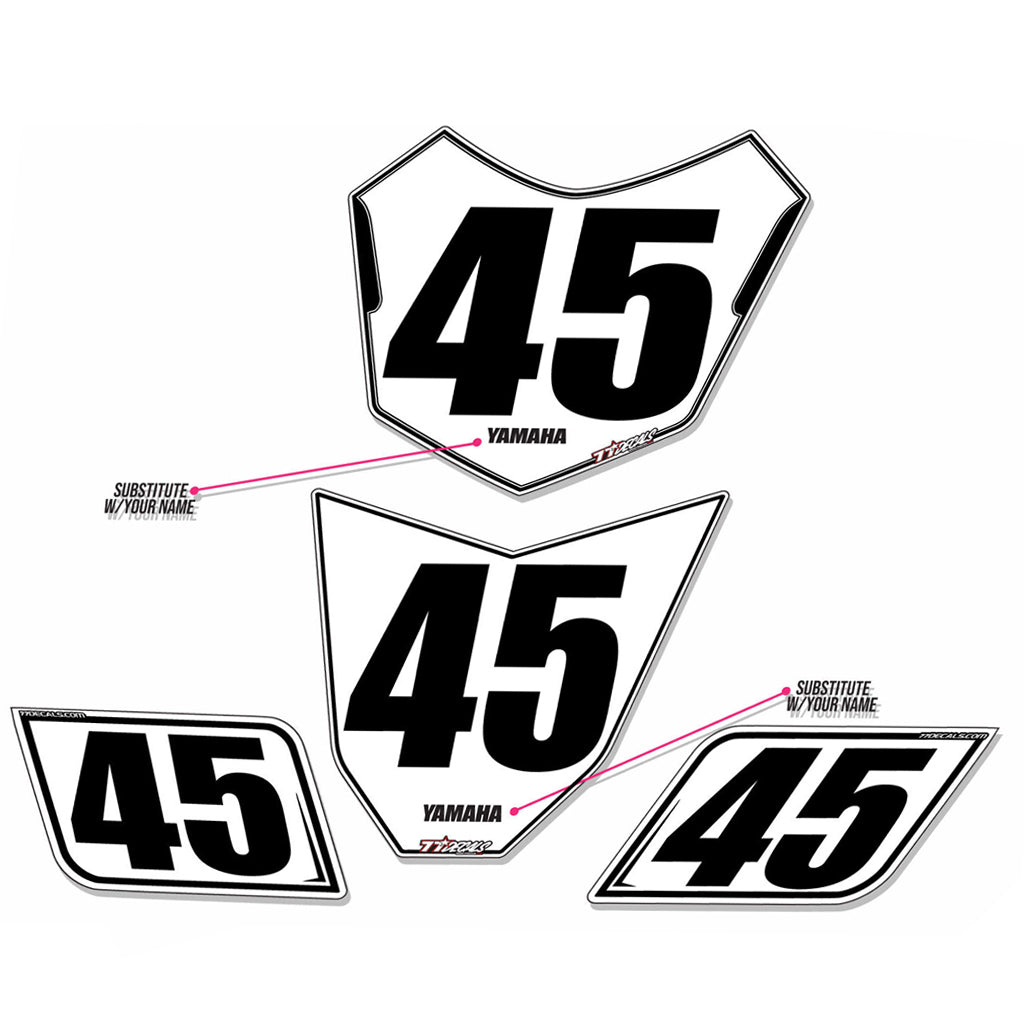 R1 2015-2024 Race Numberplate Set – SEVENTY SEVEN DECALS LLC